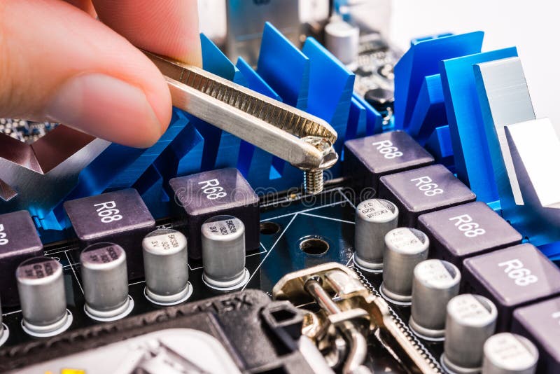 Installation of the CPU in the Motherboard. Stock Photo - Image of ...