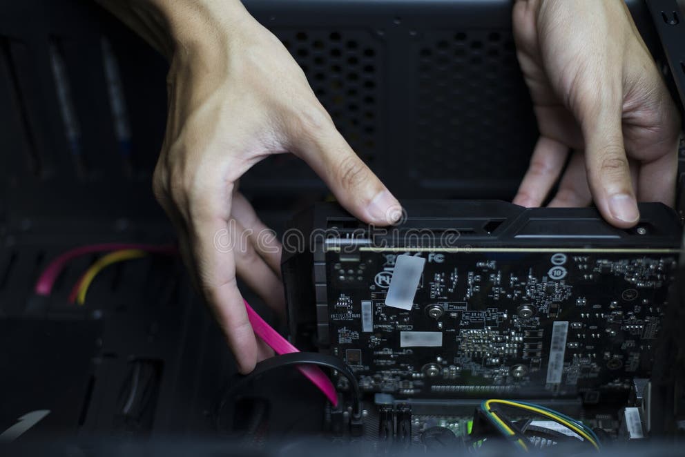 Computer Repair and Maintenance Stock Image - Image of mechanic, close ...