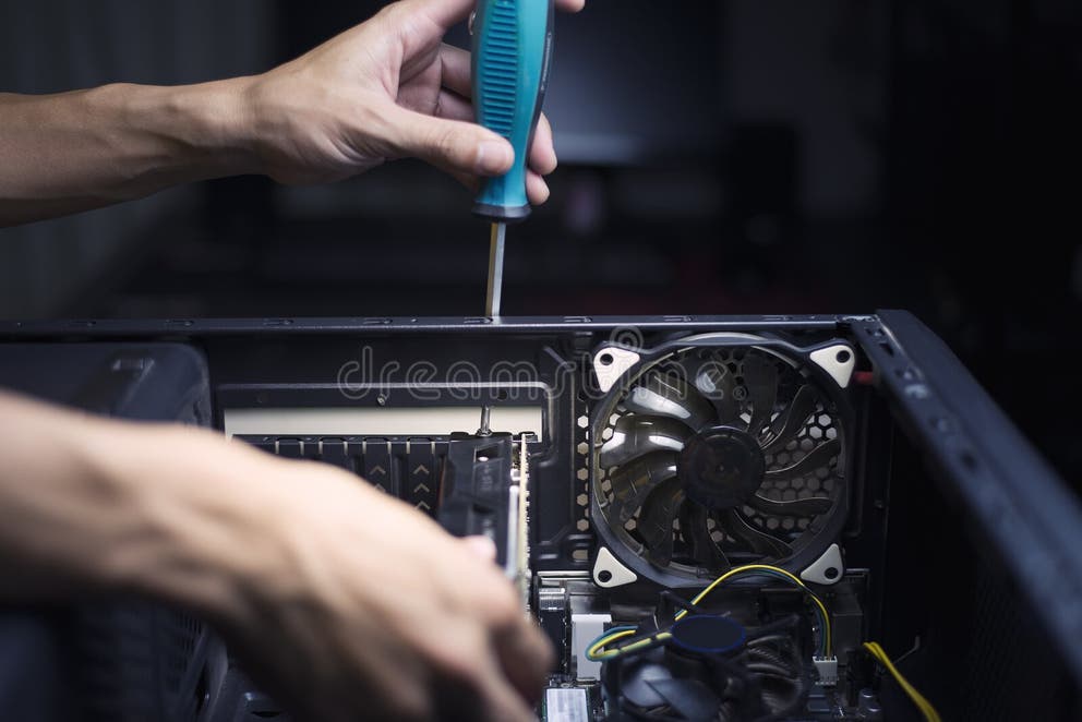 Computer Repair and Maintenance Stock Photo - Image of device ...