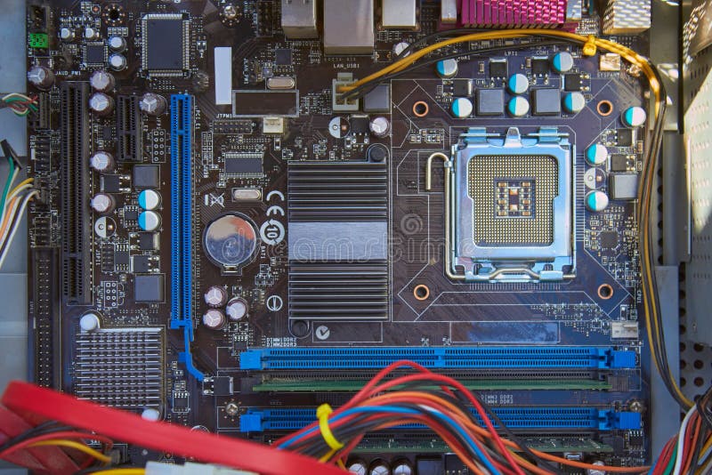 The Computer System Unit is Open,repair of an Old Broken Computer ...