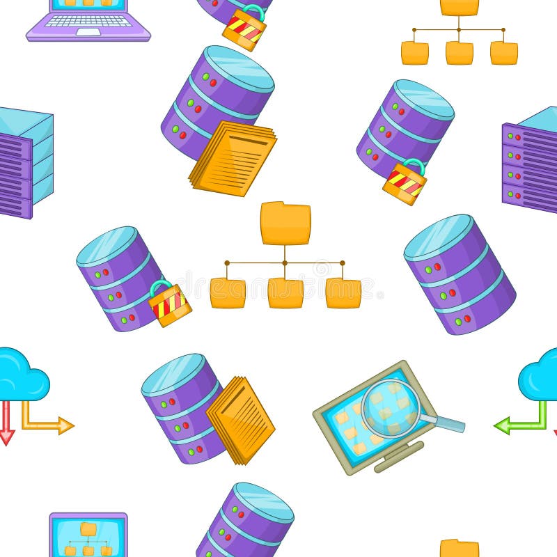 Computer Repair Pattern, Cartoon Style Stock Vector - Illustration of ...