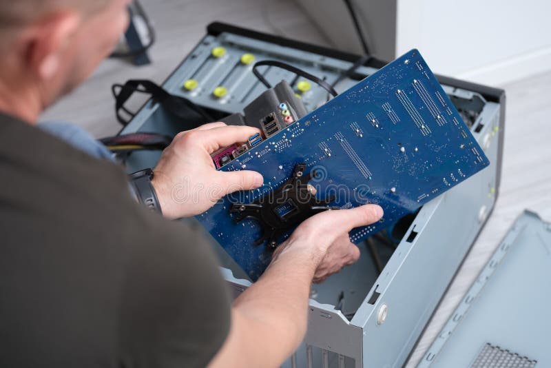 Computer Repair, Personal Computer Assembly and PC Assembly Stock Image ...