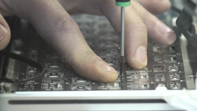 Computer repair workshop stock video. Video of process - 170769037