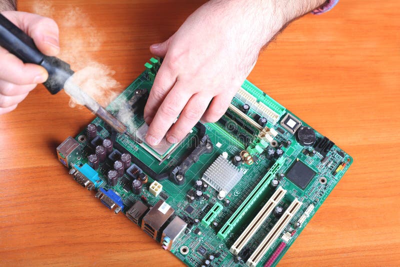 Computer Repair and Restore Failures Stock Photo - Image of mother ...