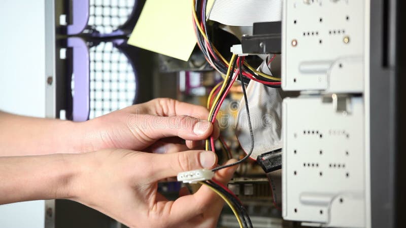 Computer Repair. the Master Uses a Screwdriver Stock Footage - Video of ...