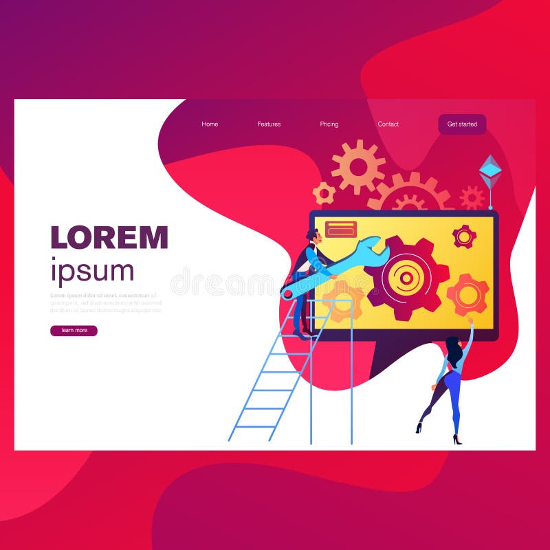 Computer Repair, Computer Service, Diagnostics Concepts. Modern Flat ...