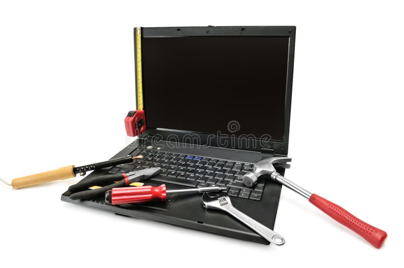 Repair of a computer stock photo. Image of drive, broken - 42420974