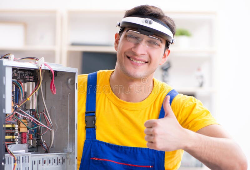 Computer Repair Technician Repairing Hardware Stock Image - Image of ...