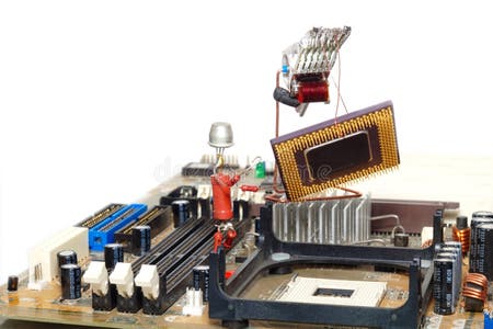 Computer repair or upgrade stock image. Image of chip - 4637509