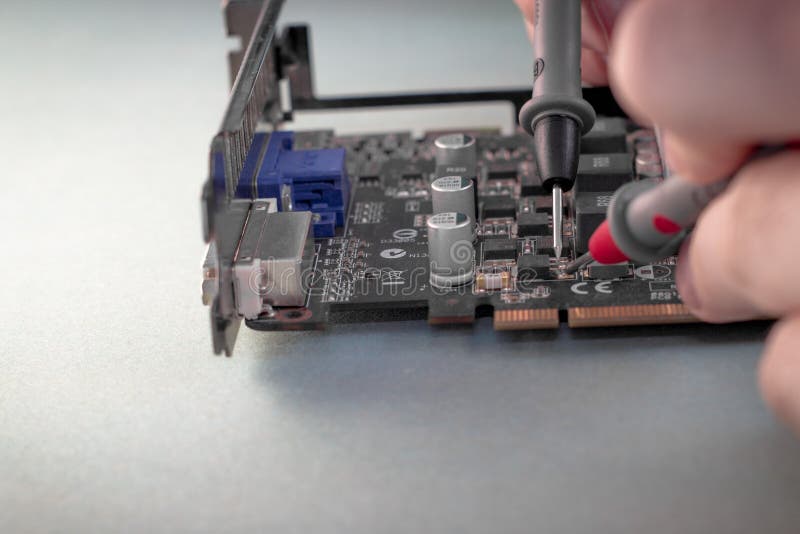 Computer Repair, Video Card Stock Image - Image of memory, mainboard ...