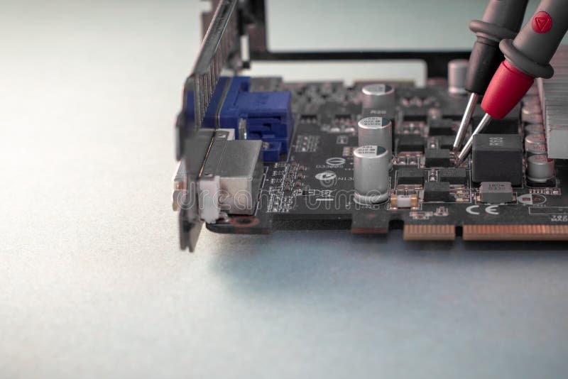 Computer Repair, Video Card Stock Photo - Image of machine, electronics ...