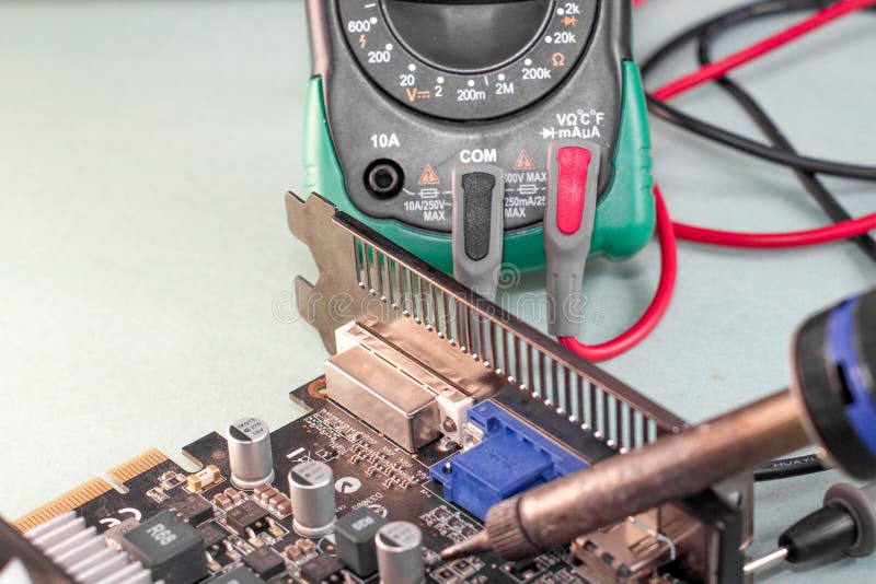 Computer Repair, Video Card Stock Image - Image of computer, desktop ...