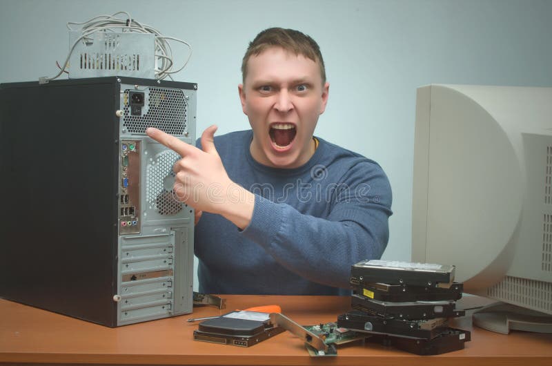 Computer Repairman. Computer Technician Engineer. Support Service ...