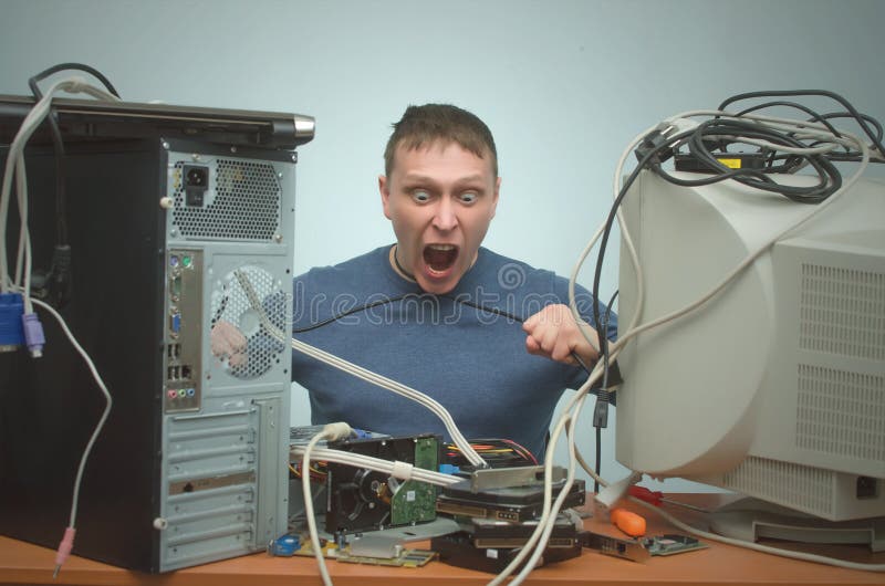 Computer Repairman. Computer Technician Engineer. Support Service ...