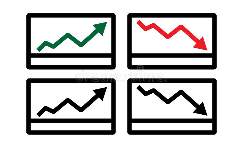 Computer Report Stock Market Icon Logo Design Element Stock Vector ...