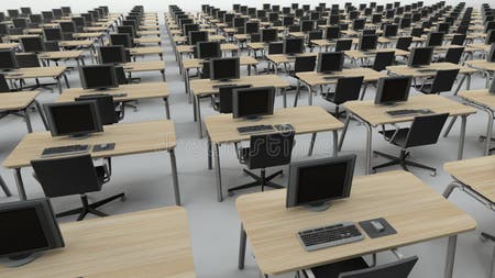 Computer Room stock image. Image of class, monitors, internet - 11793713