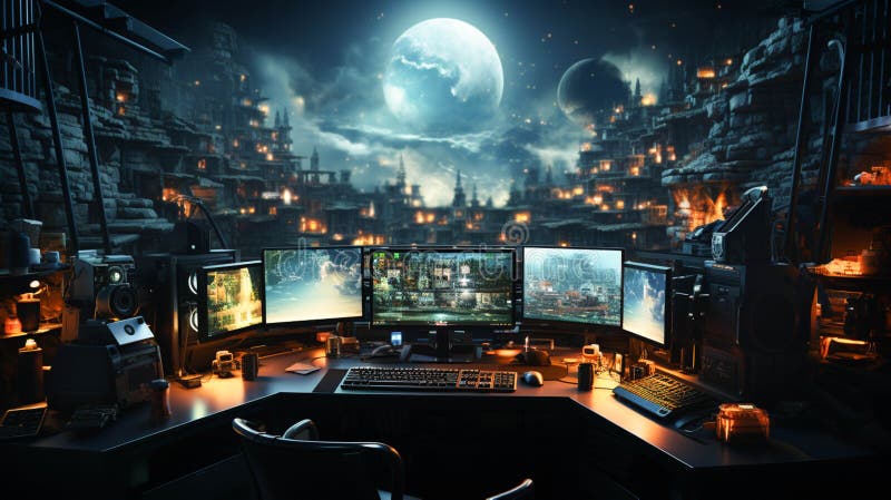 A Computer Room with Many Cases Stock Photo - Image of case, drive ...