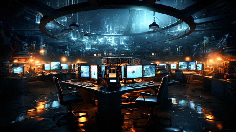 A Computer Room with Many Cases Stock Photo - Image of datum ...