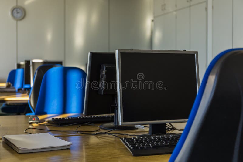 Computer room stock image. Image of shadow, office, elements - 84963995