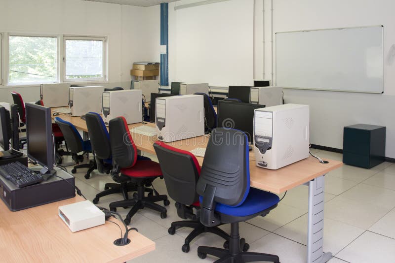 Computer classroom stock image. Image of lecture, computer - 18757791