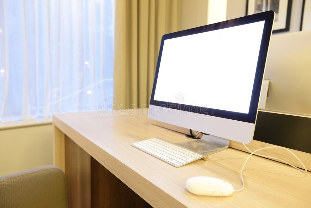 Computer in the room stock image. Image of phone, laptop - 101005015