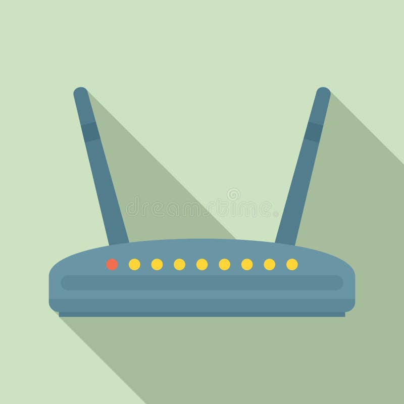 Computer with a Router and Wi-Fi Symbol Stock Illustration ...