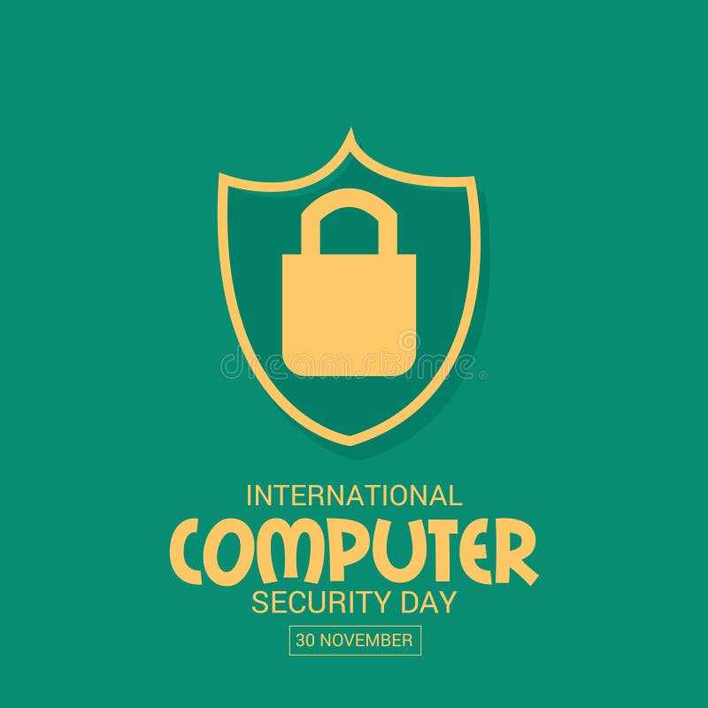 International Computer Security Day. Stock Illustration - Illustration ...