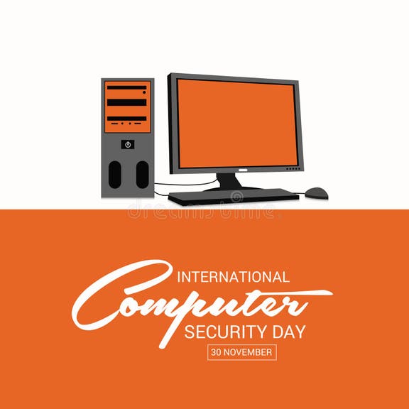 International Computer Security Day. Stock Illustration - Illustration ...