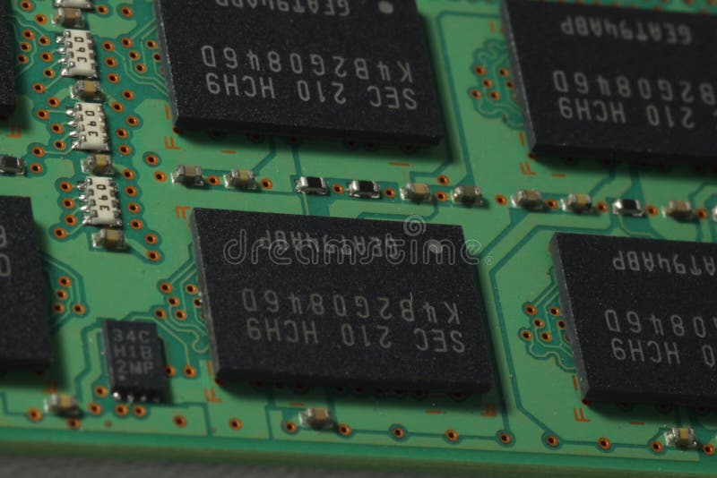 Close Up Shoot of a Computer RAM Stock Image - Image of chip ...