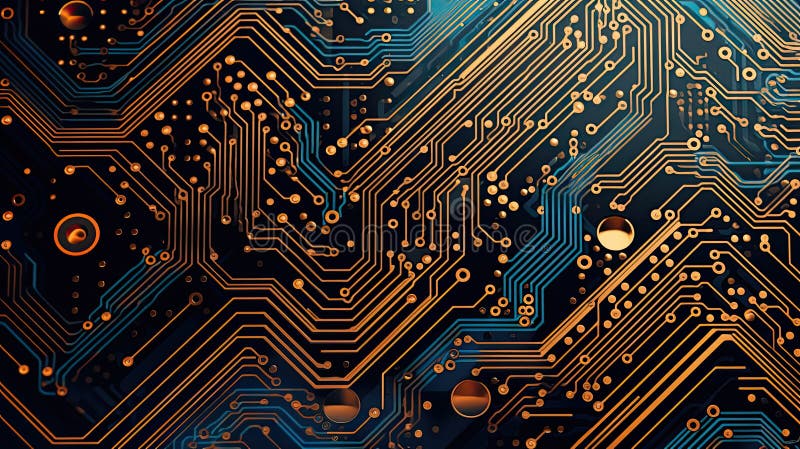 Computer S Internal Circuitry Stock Image - Image of artificial ...