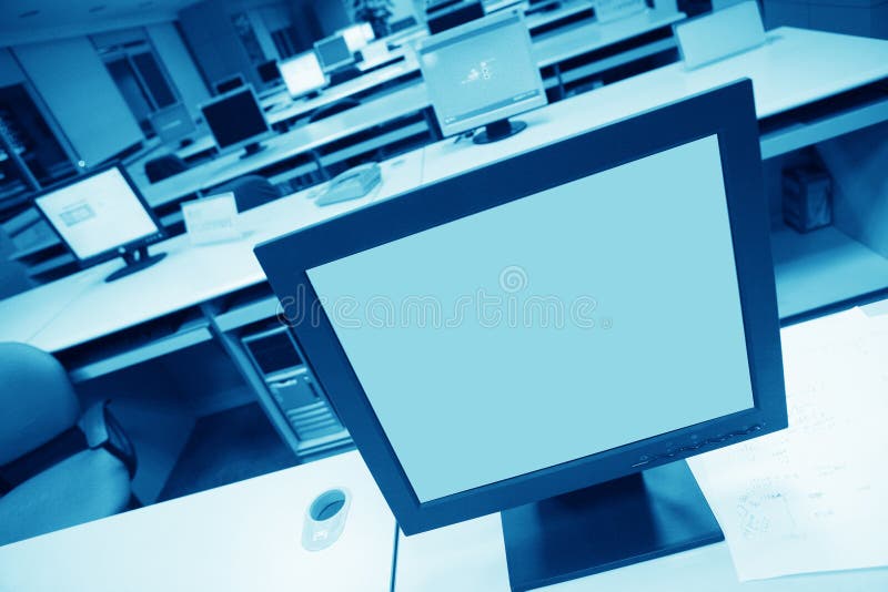 Computer classroom stock photo. Image of school, empty - 4858444