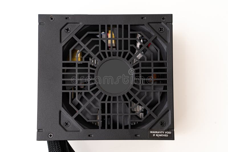 PSU. the Computer S Power Supply is on a White Background. Stock Image ...