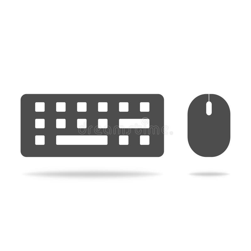Computer S Wireless Keyboard and Mouse. Minimalism Stock Vector ...