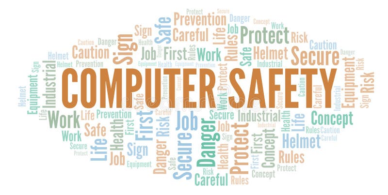 Computer Safety Word Cloud. Stock Illustration - Illustration of ...