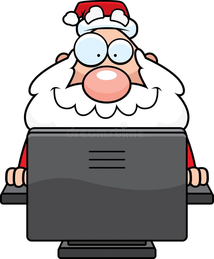 Santa Computer Stock Illustrations – 7,727 Santa Computer Stock ...