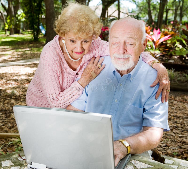 Teaching Seniors To Use Tablet PC Stock Image - Image of couple ...