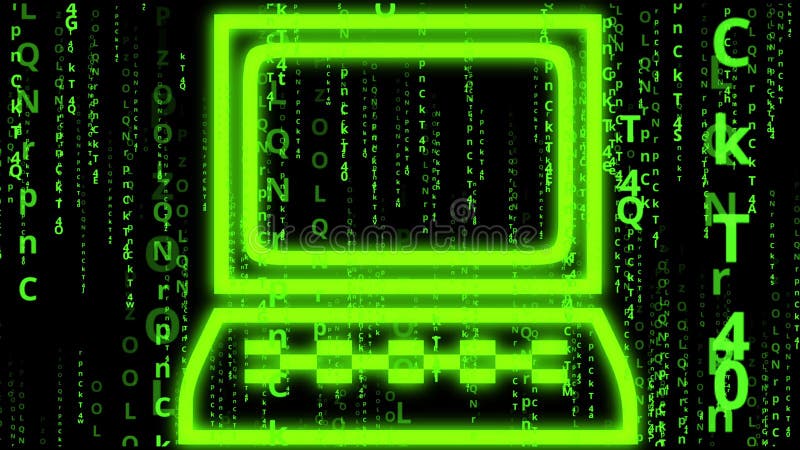 Computer Code and Data Flow through Matrix Stock Footage - Video of ...