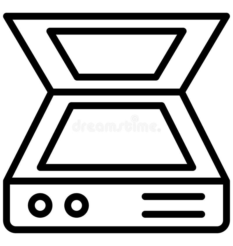 Computer Scanner, Electronics Isolated Vector Icon that Can Be Easily ...