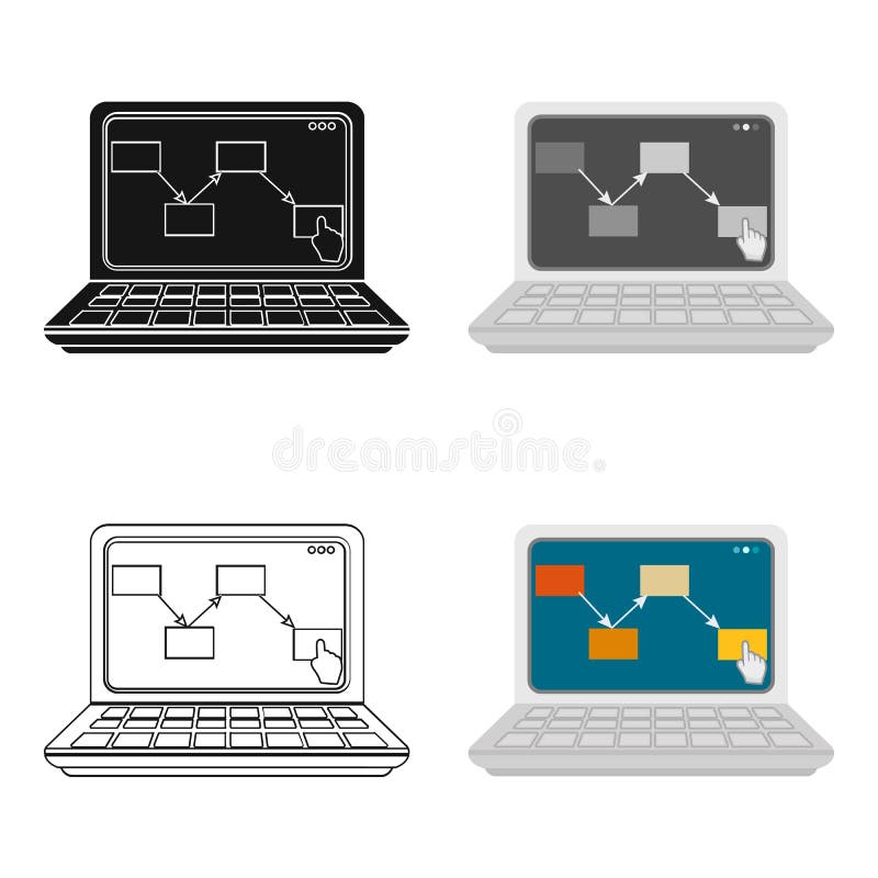 Computer with the Scheme of Moving the Goods. Logistics and Delivery ...