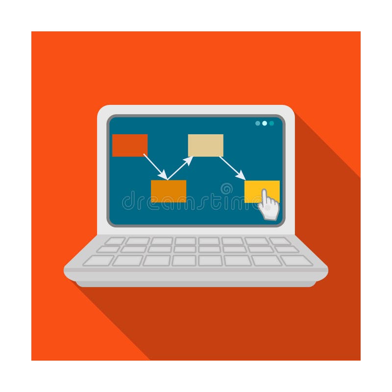 Computer with the Scheme of Moving the Goods. Logistics and Delivery ...