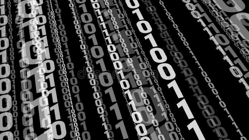Computer Science Binary On Black Exploring Abstract Concept Of Binary Code On Black Background