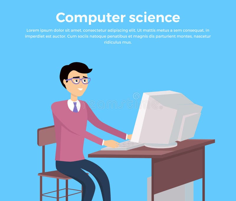 Computer Science Concept Banner Stock Vector - Illustration of ...