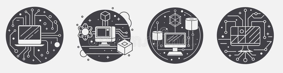 Computer Science Concepts, Smartphone Computer Printer Circuit Board, Internet Web Digital ...
