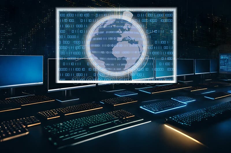 Image is Generated Using AI. Computer Science. Future Technology. Stock ...