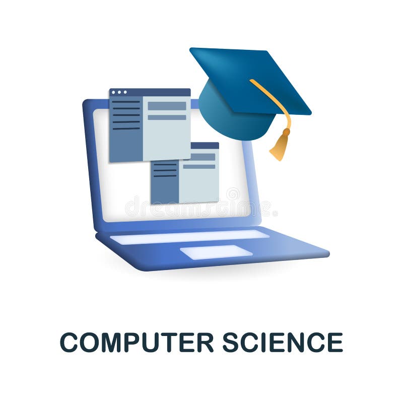 Computer Science Icon. 3d Illustration from Data Science Collection ...