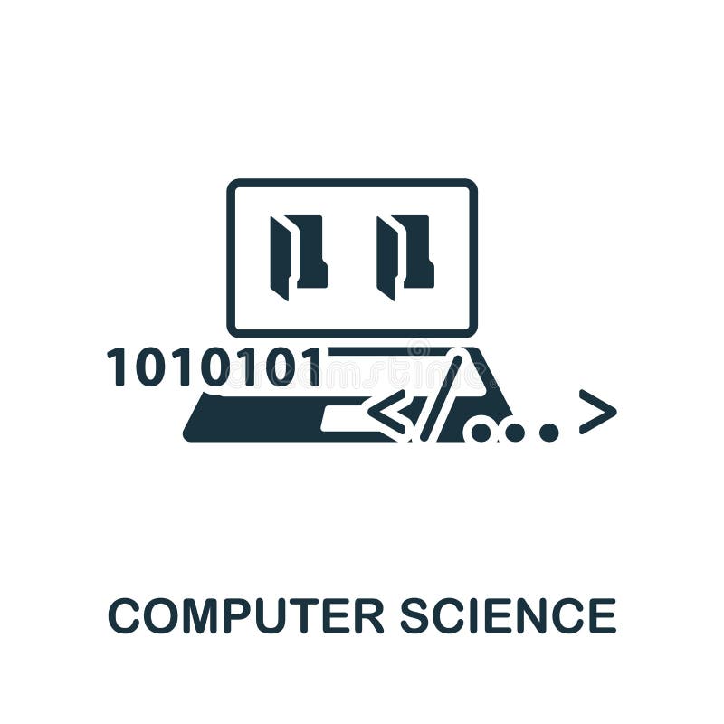 Computer Science Icon. Monochrome Simple Line Data Science Icon for ...