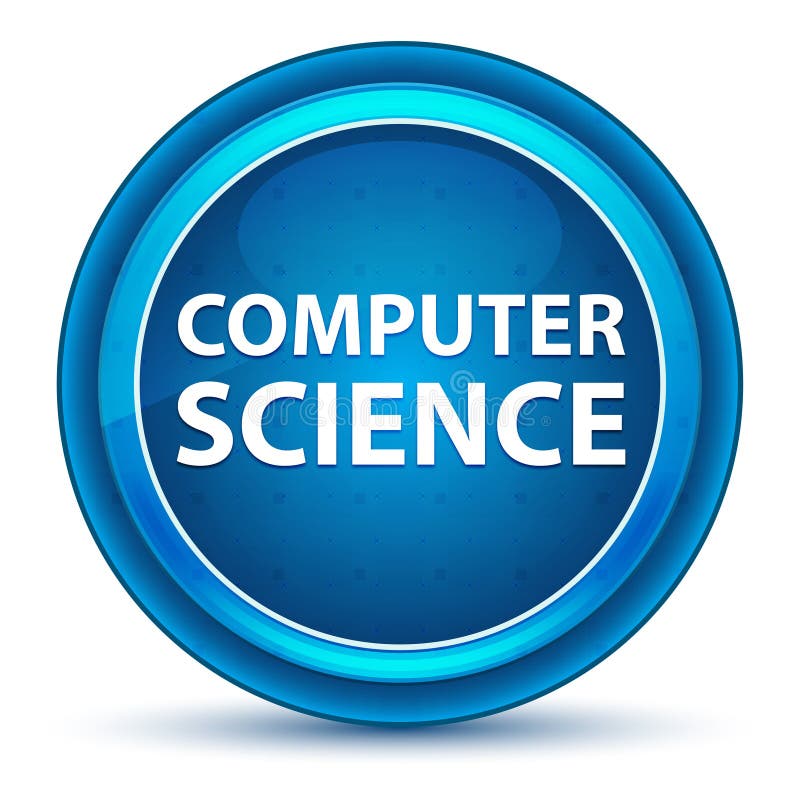 Computer Science Eyeball Blue Round Button Stock Illustration ...