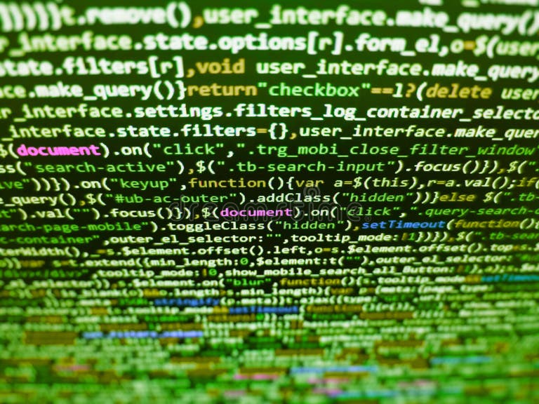 Computer Science Lesson. Programmer Typing New Lines of HTML Code ...