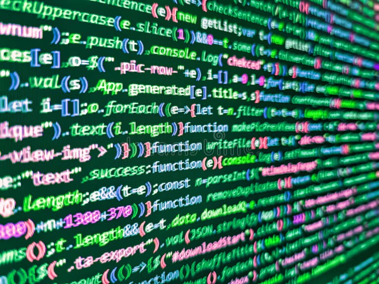 Computer Science Lesson. Website Programming Code. Programming Code Screen of Software Developer ...