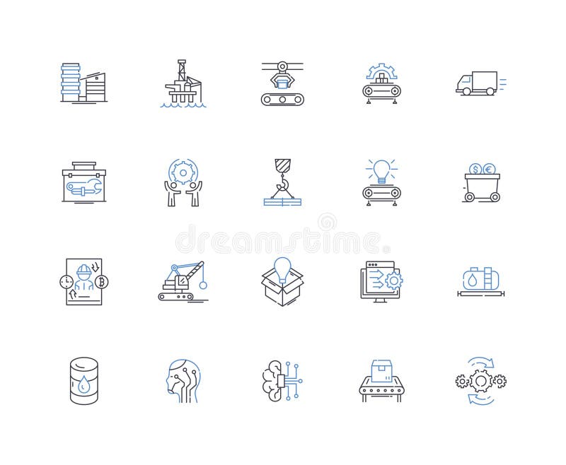 Computer Science Line Icons Collection Algorithm Binary Compilation Database Encryption